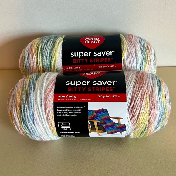 Red Heart | Office | Red Heart Super Saver Bitty Stripes Yarn In ...